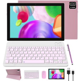Android Tablet 2 in 1 Tablets 10 Inch, Tablet with Keyboard Mouse Case ...