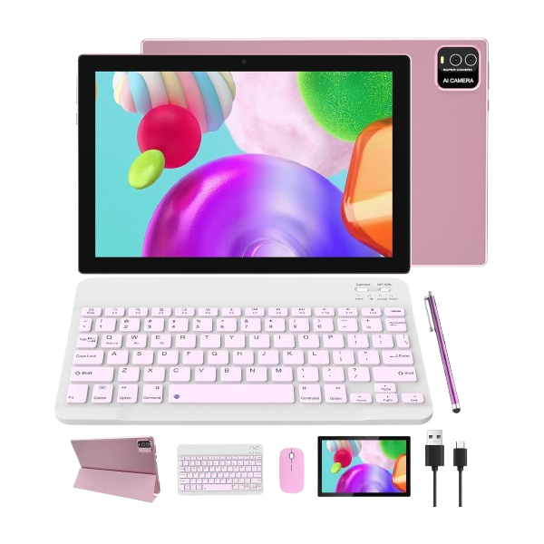 Android Tablet 2 in 1 Tablets 10 Inch, Tablet with Keyboard Mouse Case ...